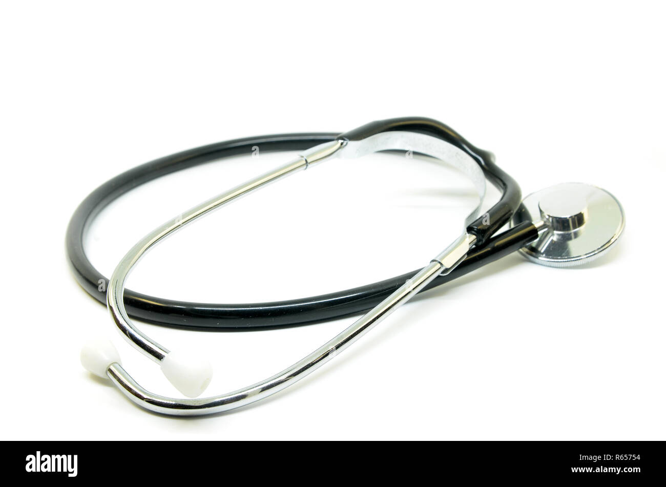 Perspective of stethoscope isolated Stock Photo - Alamy