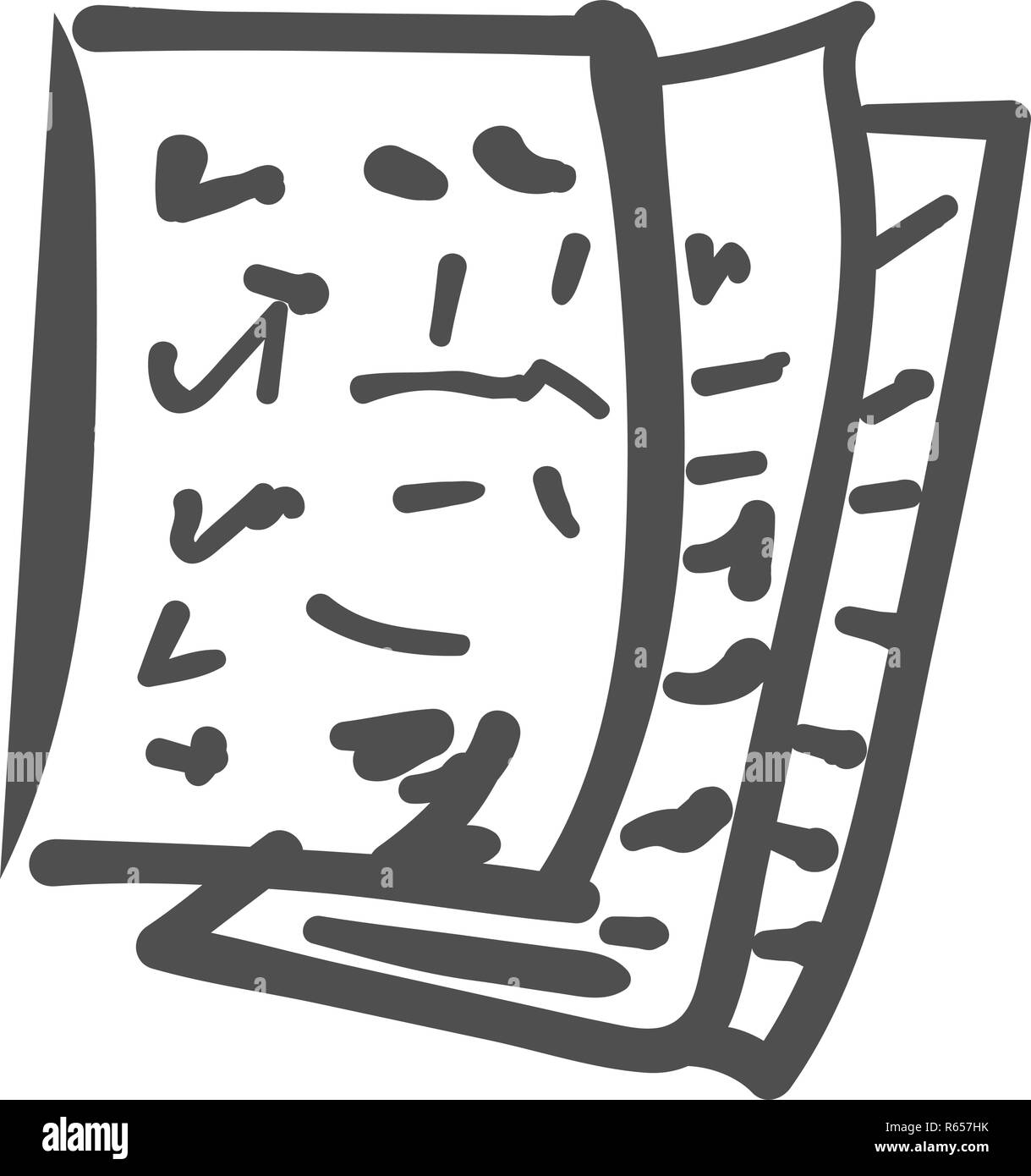 Sheets with notes, notes. Children s drawing doodle Stock Vector Image ...