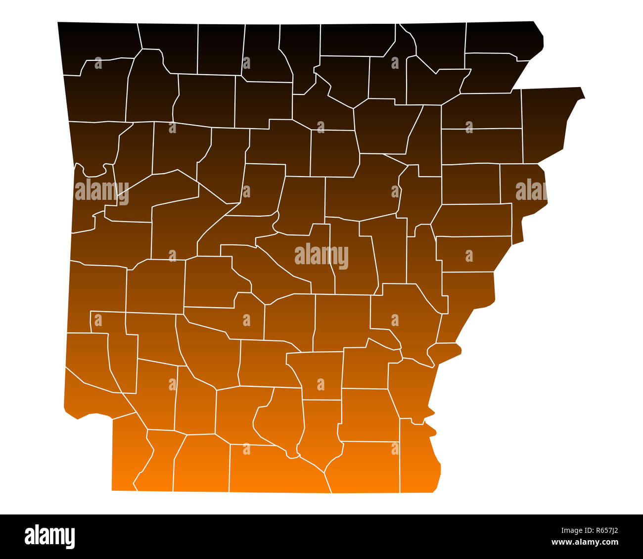 map of arkansas Stock Photo - Alamy