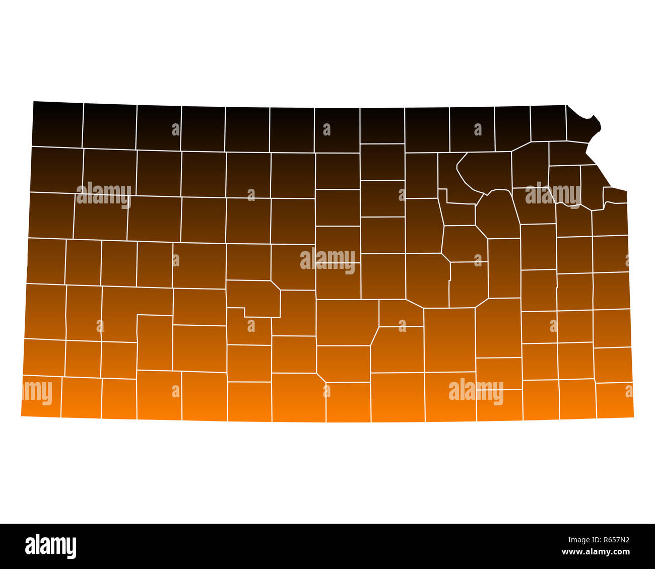 Geographical map of kansas