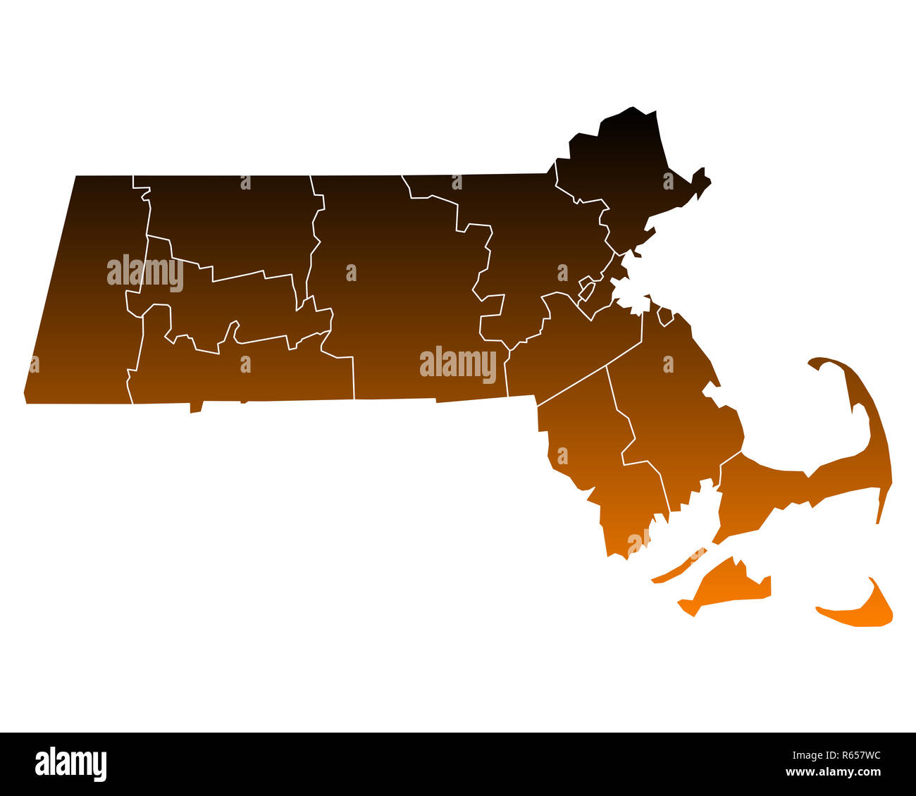 map of massachusetts Stock Photo - Alamy
