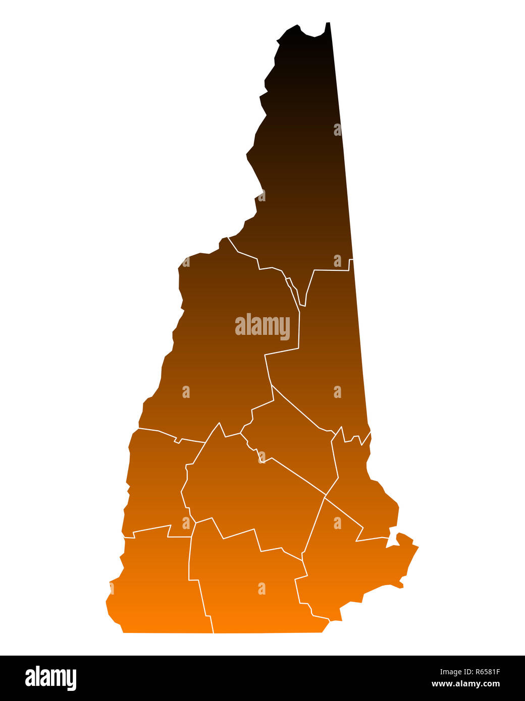 map of new hampshire Stock Photo - Alamy