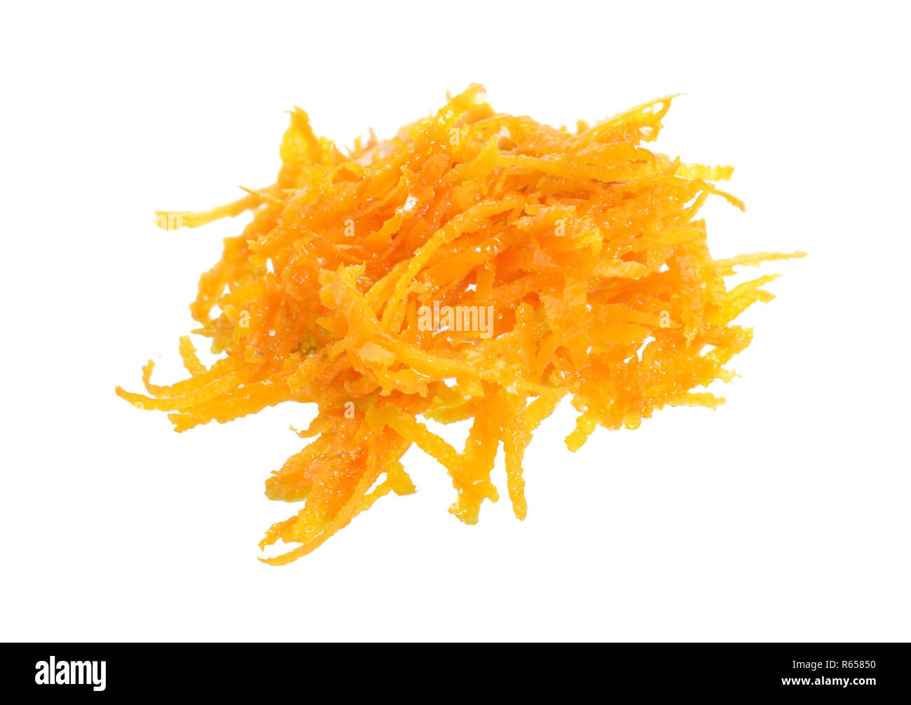 Fresh Orange Zest. Isolated on white background Stock Photo - Alamy
