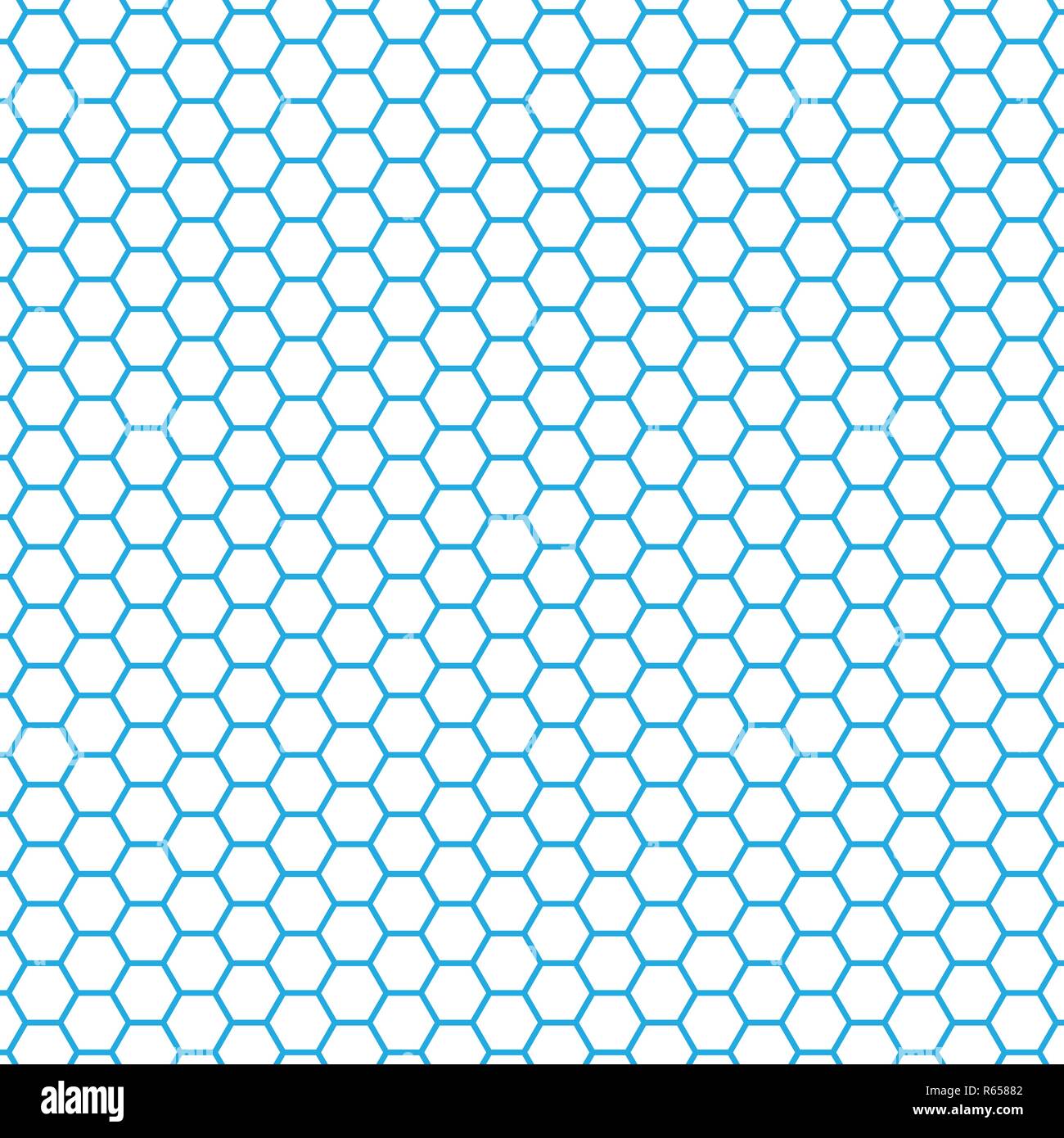 Blue Honeycomb Pattern