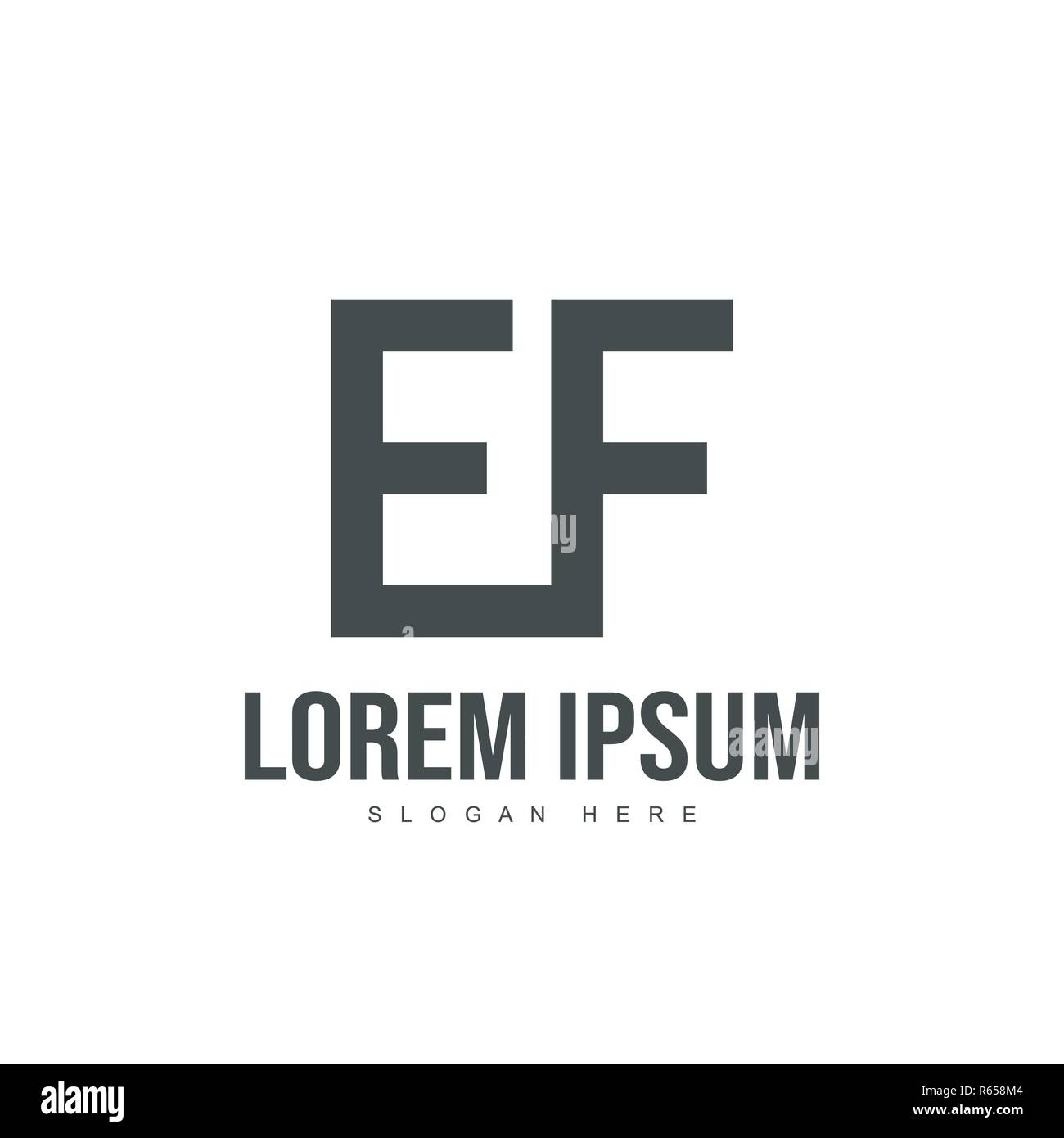 EF Letter logo design. Initial letter logo template design Stock Vector ...