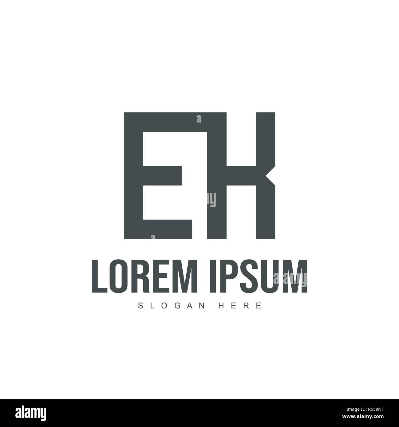 EK Letter logo design. Initial letter logo template design Stock Vector ...