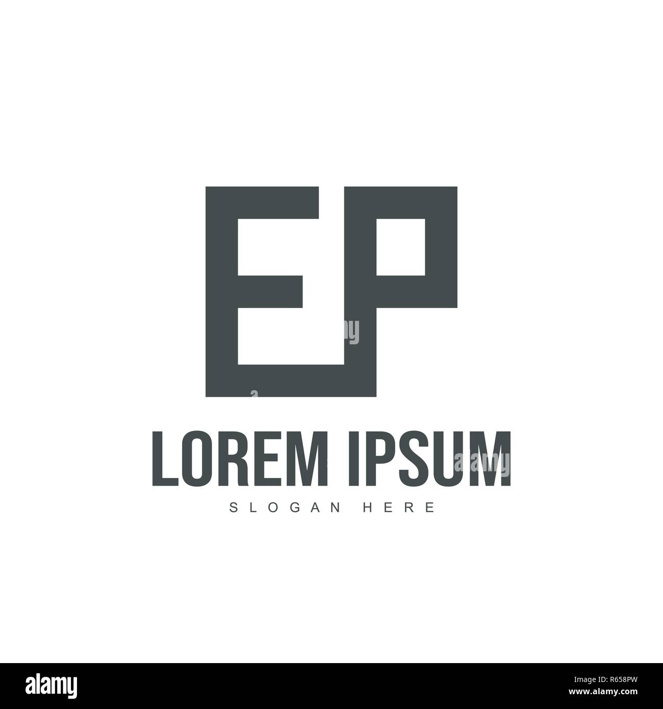 EP Letter logo design. Initial letter logo template design Stock Vector ...