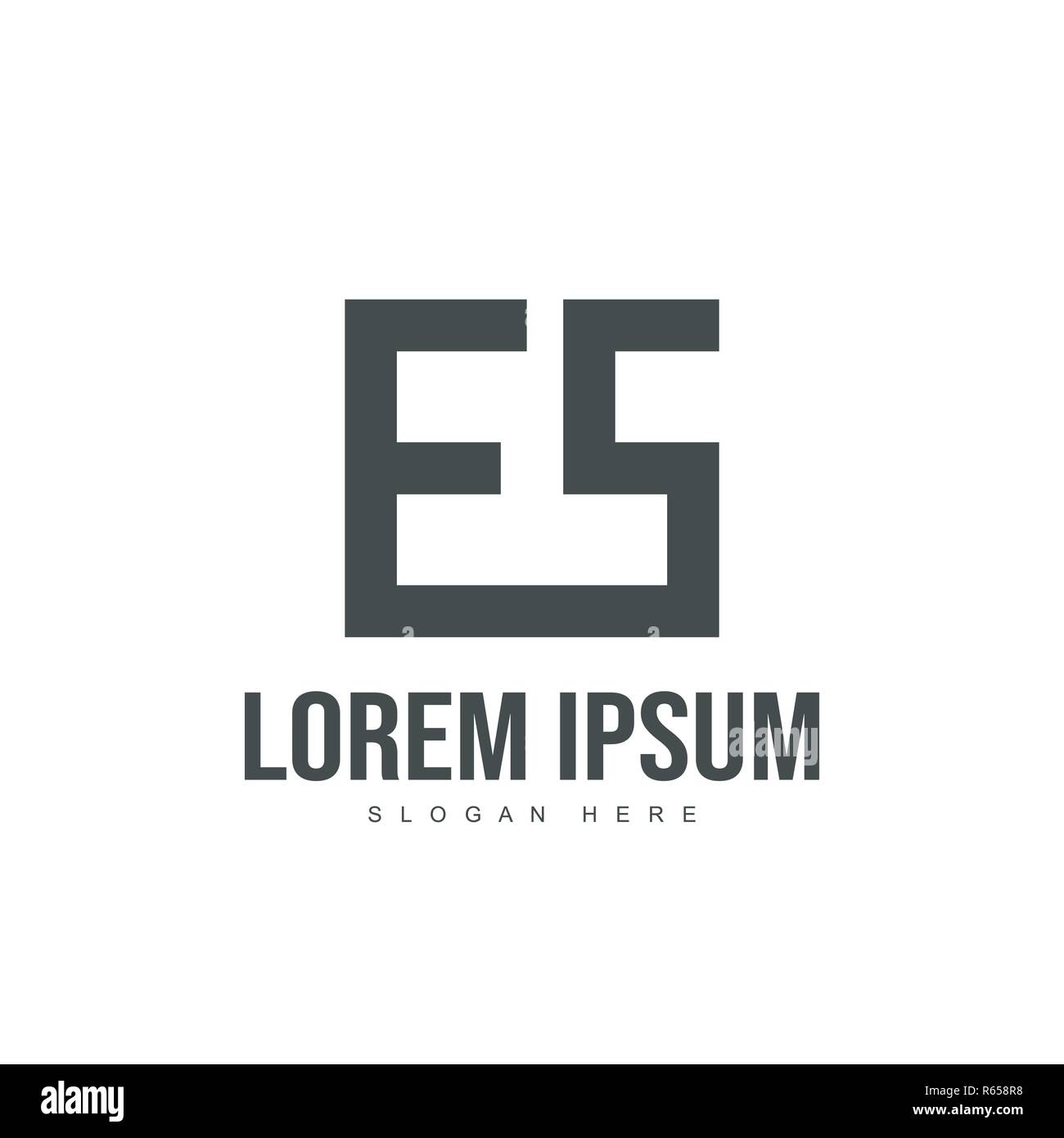 ES Letter logo design. Initial letter logo template design Stock Vector ...