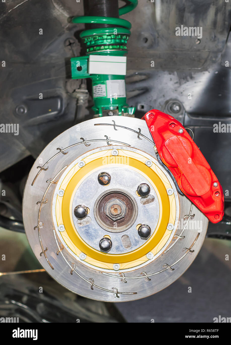 Front disk brakes system Stock Photo - Alamy