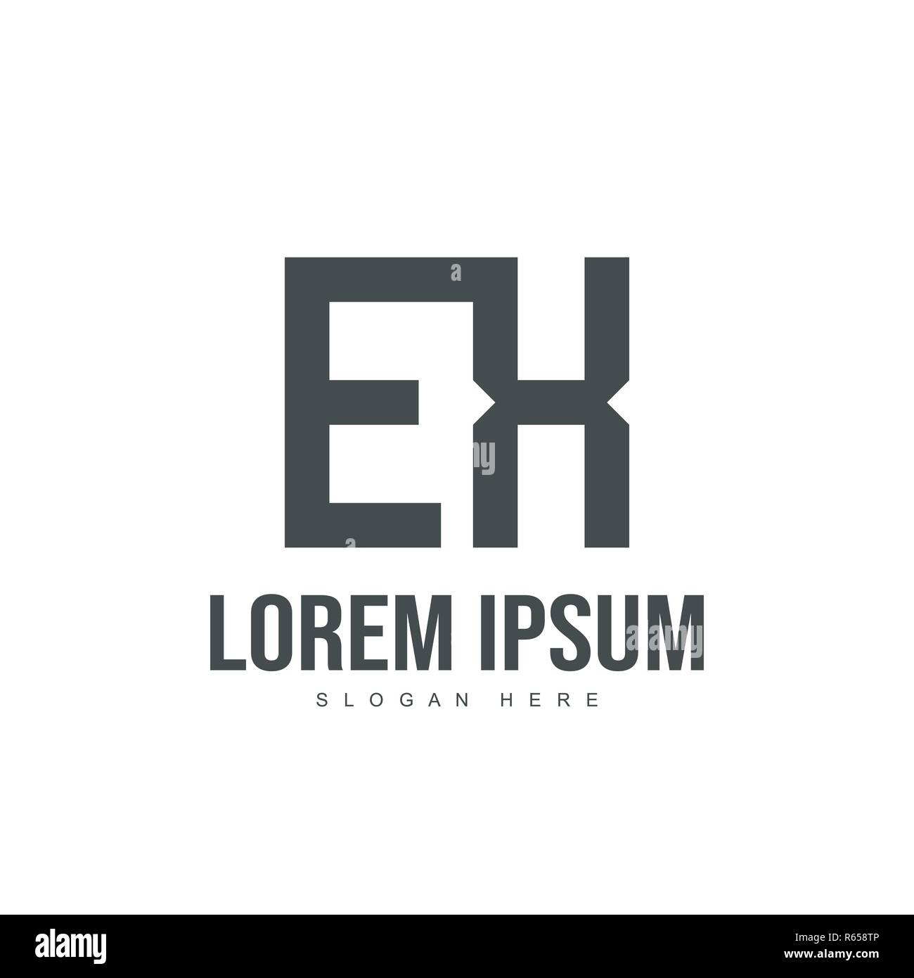 EX Letter logo design. Initial letter logo template design Stock Vector ...