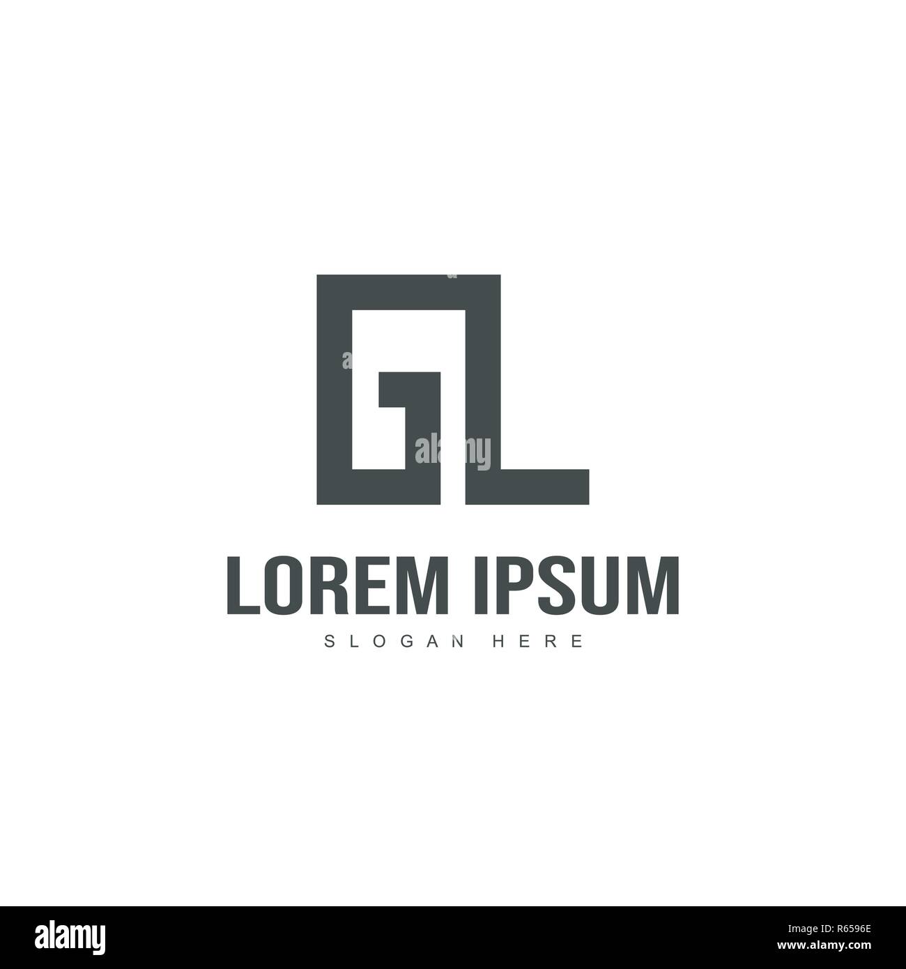 Initial letter logo design. Minimal letter logo template design Stock ...