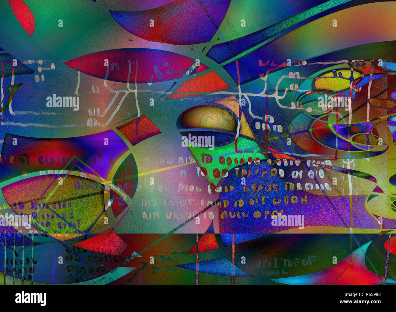 Modern art abstract with text. 3D rendering Stock Photo - Alamy
