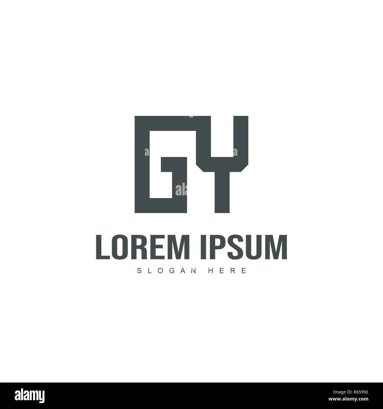 Initial letter logo design. Minimal letter logo template design Stock ...