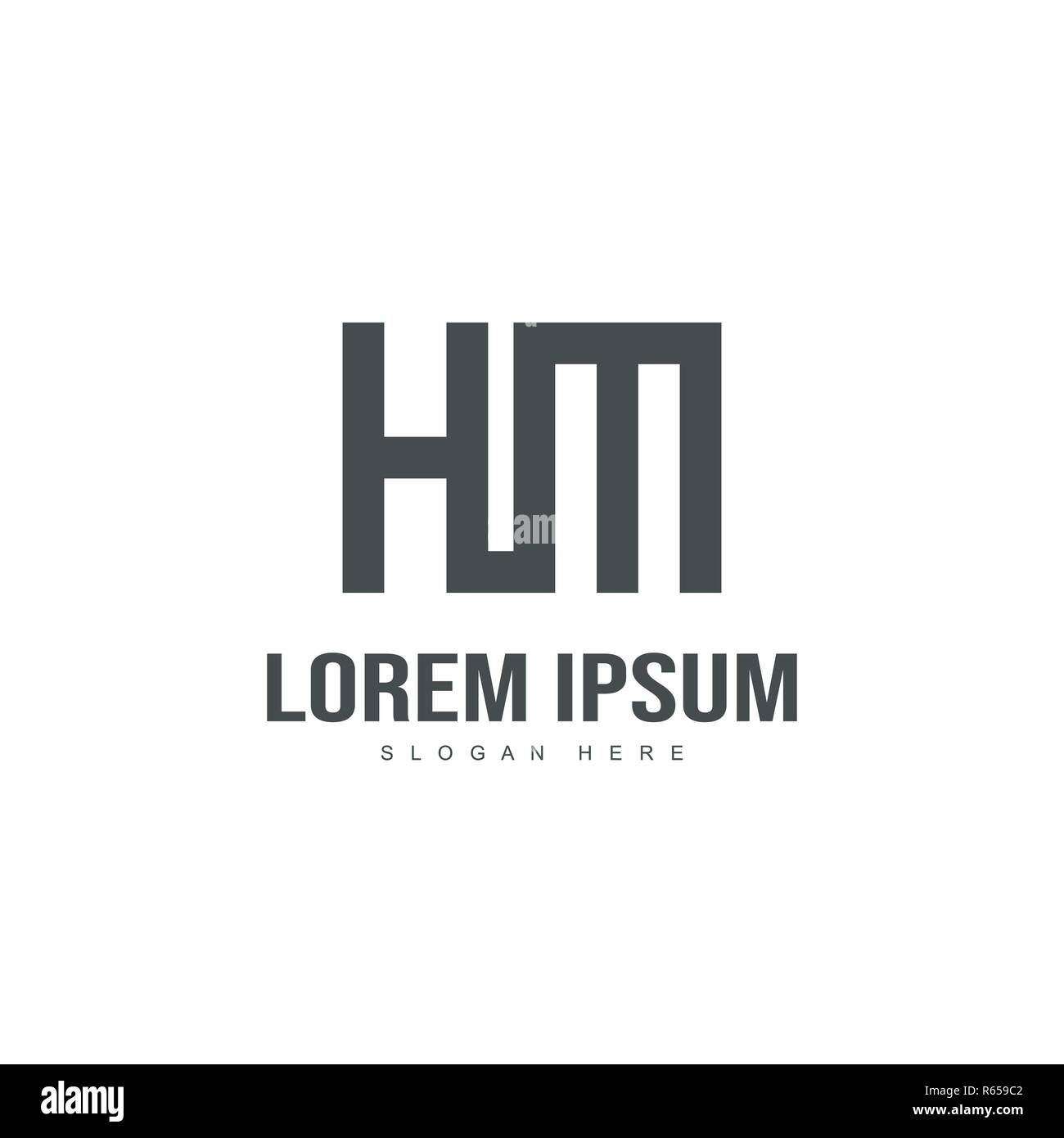 Initial letter logo design. Minimal letter logo template design Stock ...