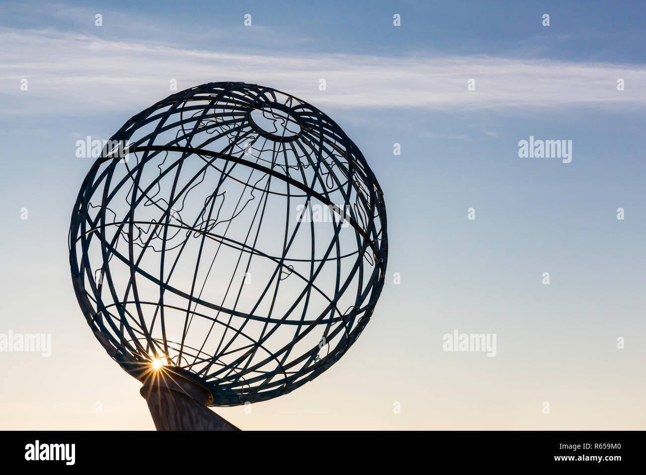 Arctic Circle Monument, Traena, located on the Arctic Circle, Norway ...