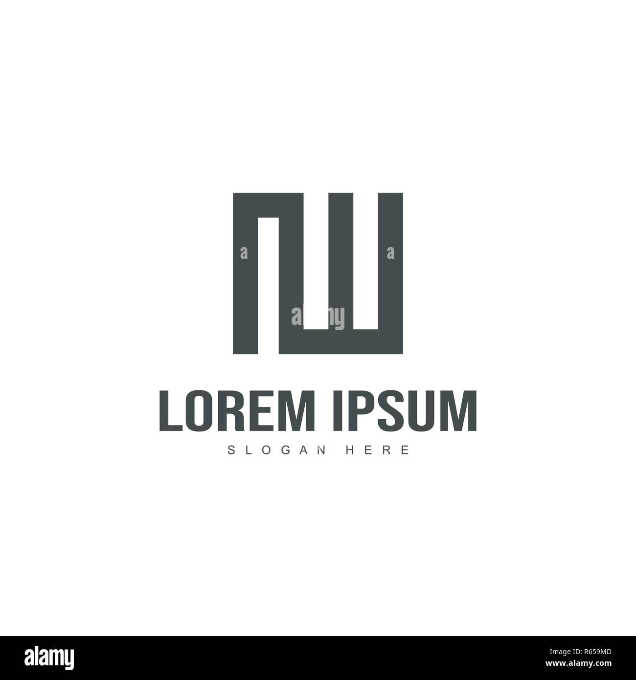 Initial letter logo design. Minimal letter logo template design Stock ...