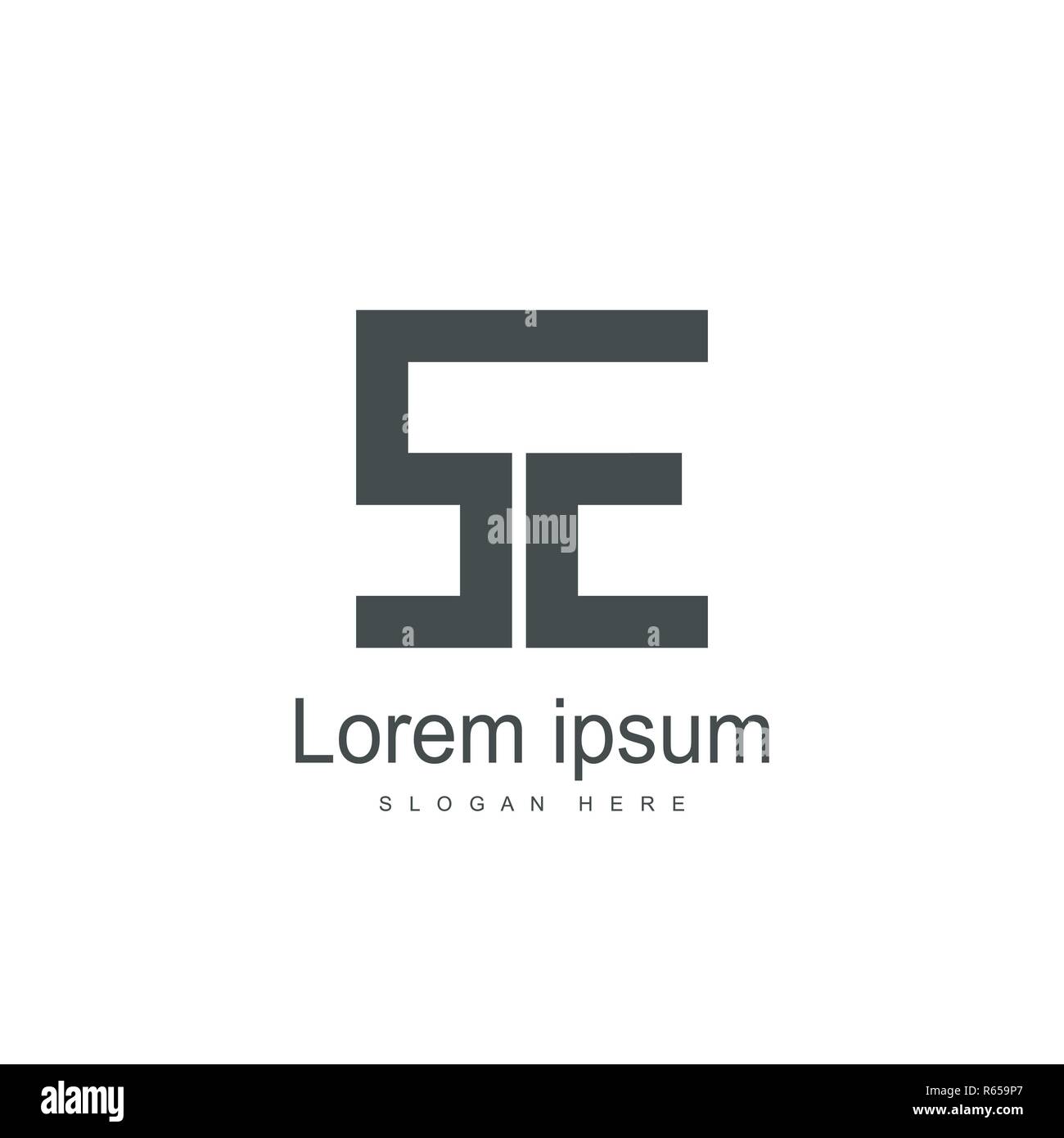 SE Letter logo design. Initial letter logo template Stock Vector Image ...