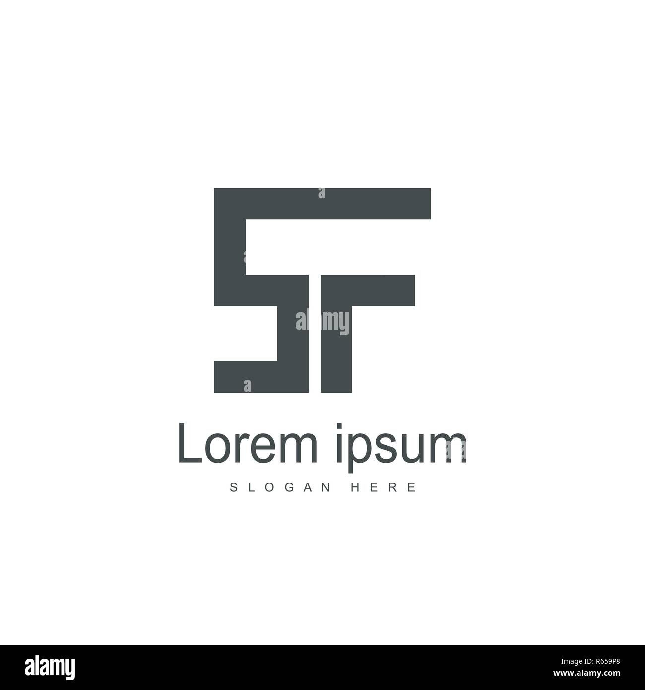 SF Letter logo design. Initial letter logo template Stock Vector Image ...