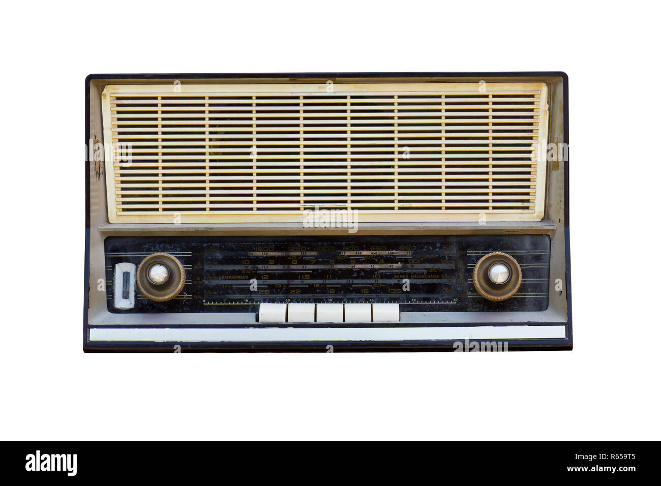 Old radio isolated Stock Photo - Alamy
