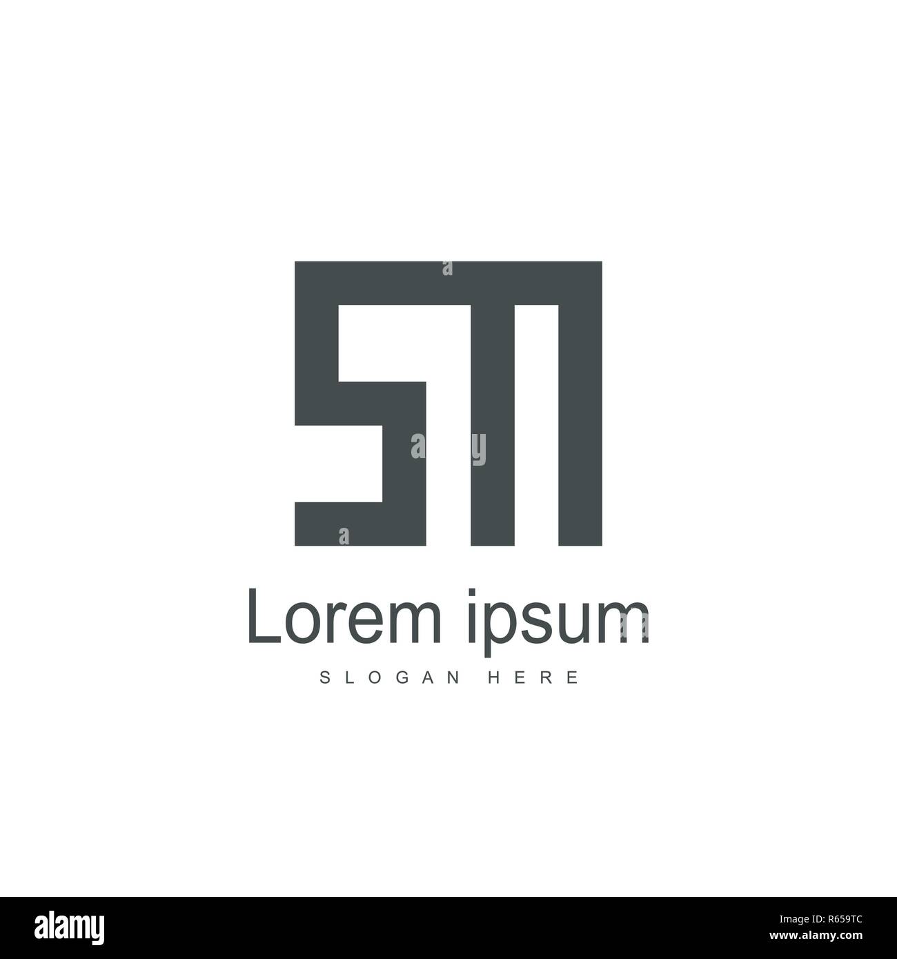 Sm letter design Stock Vector Images - Alamy