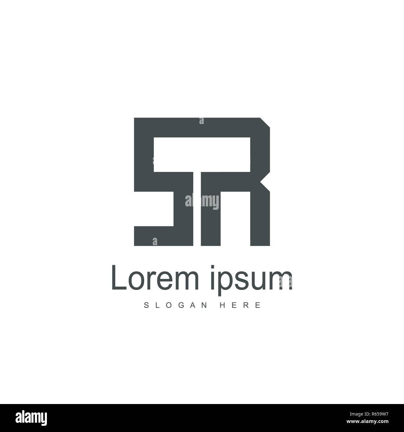 SR Letter logo design. Initial letter logo template Stock Vector Image ...