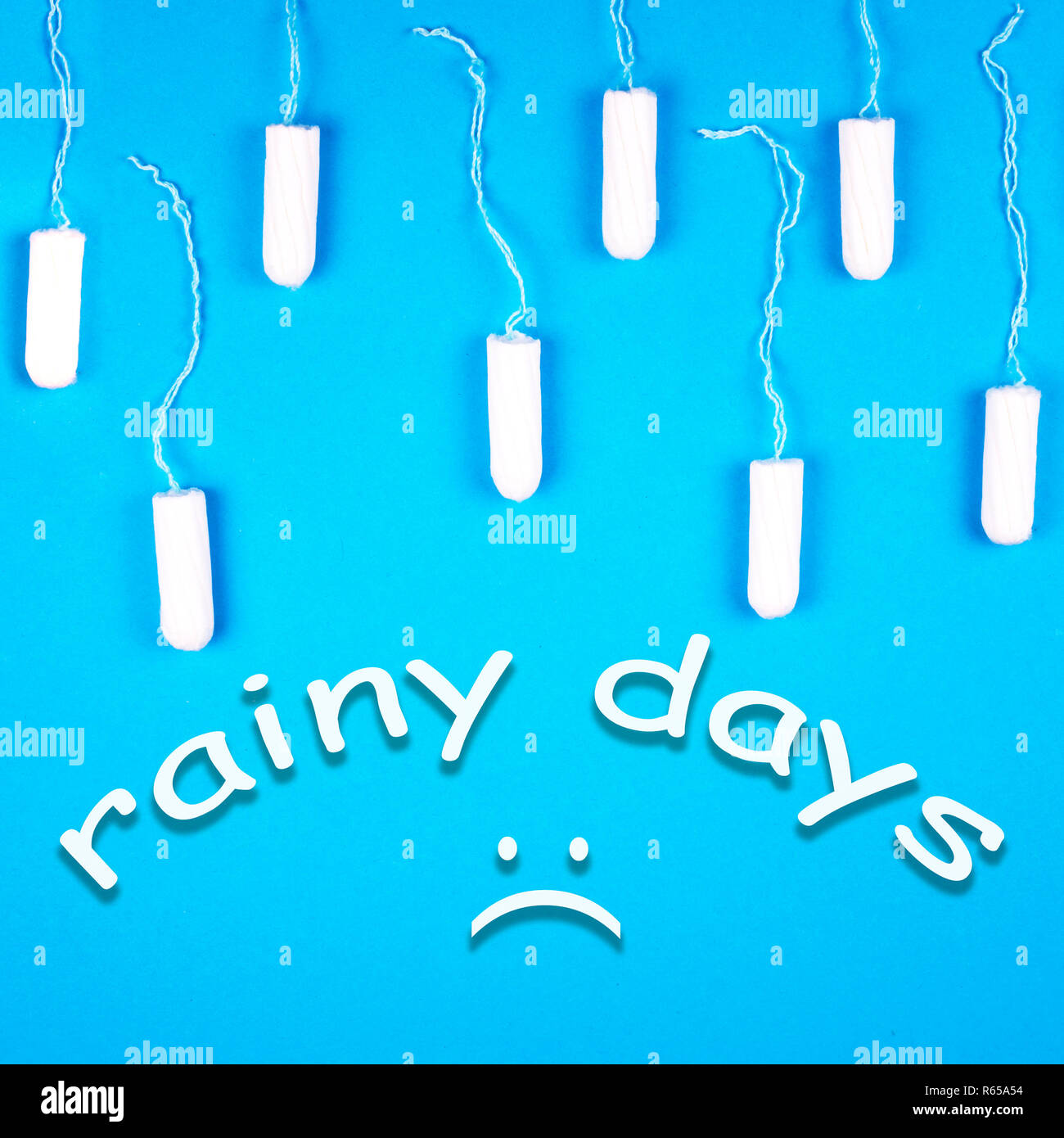 Tampons colored background with labels Stock Photo - Alamy