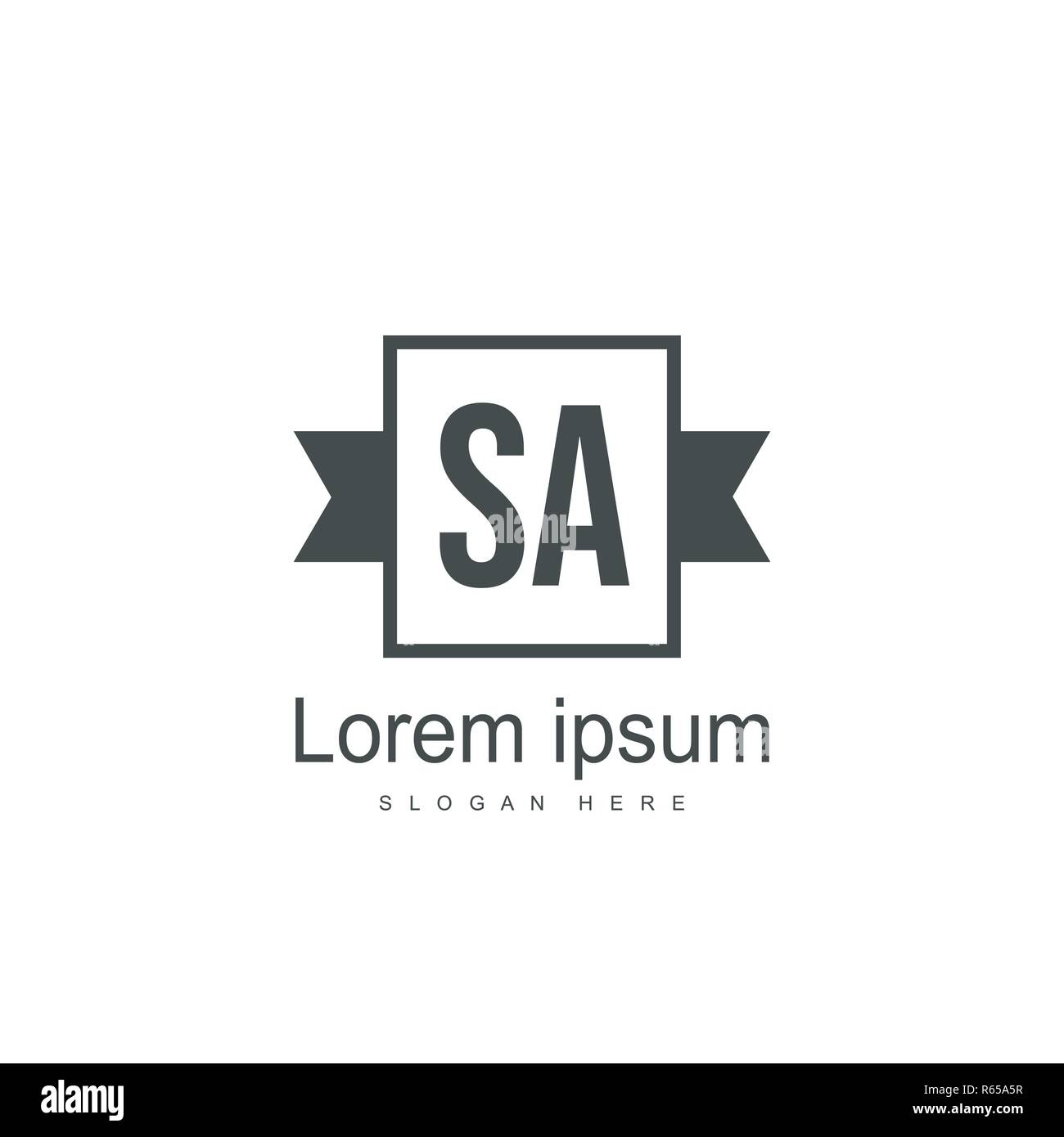 SA Letter logo template. Initial letter logo design Stock Vector Image ...