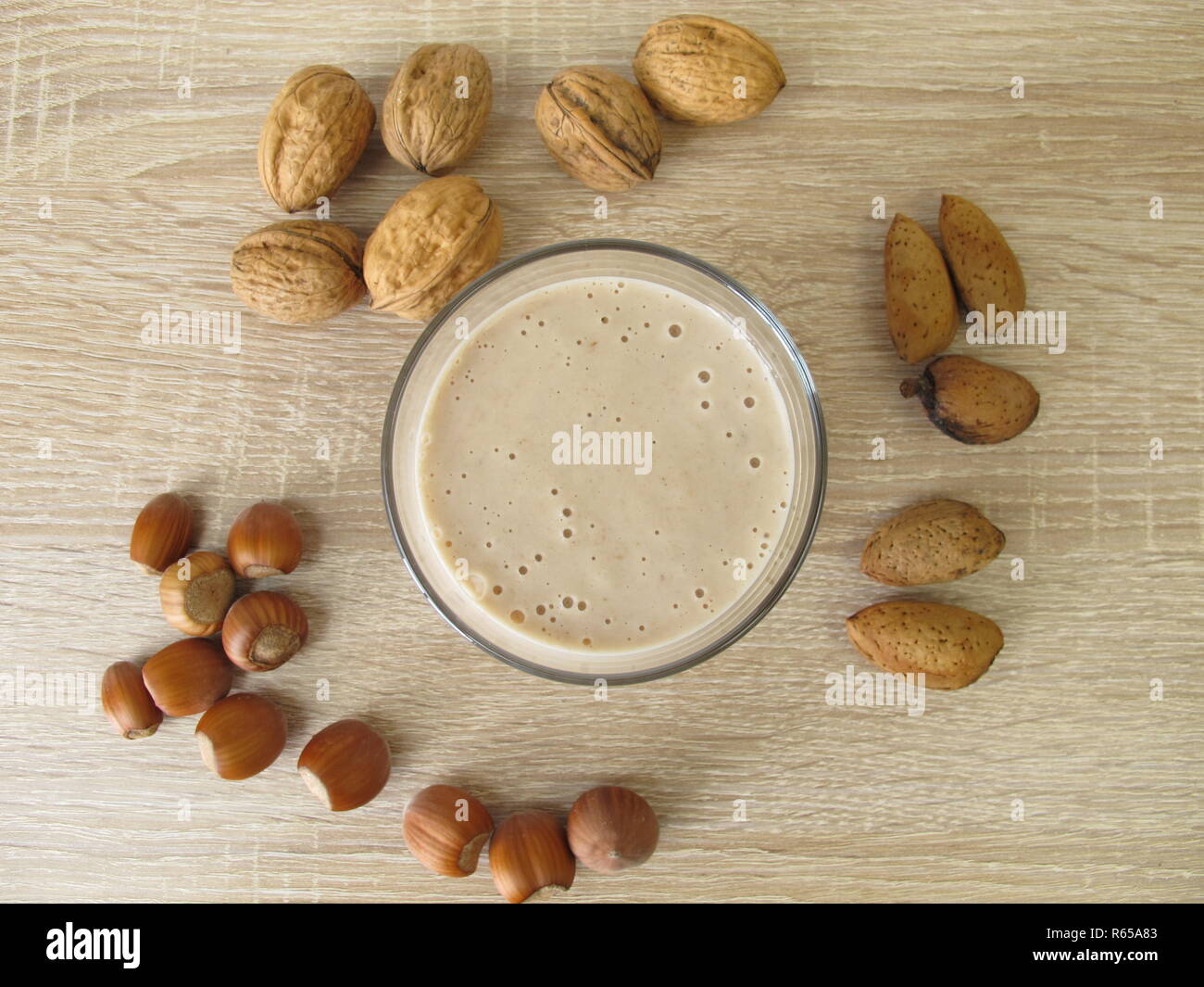 homemade protein shake with nut flour Stock Photo - Alamy
