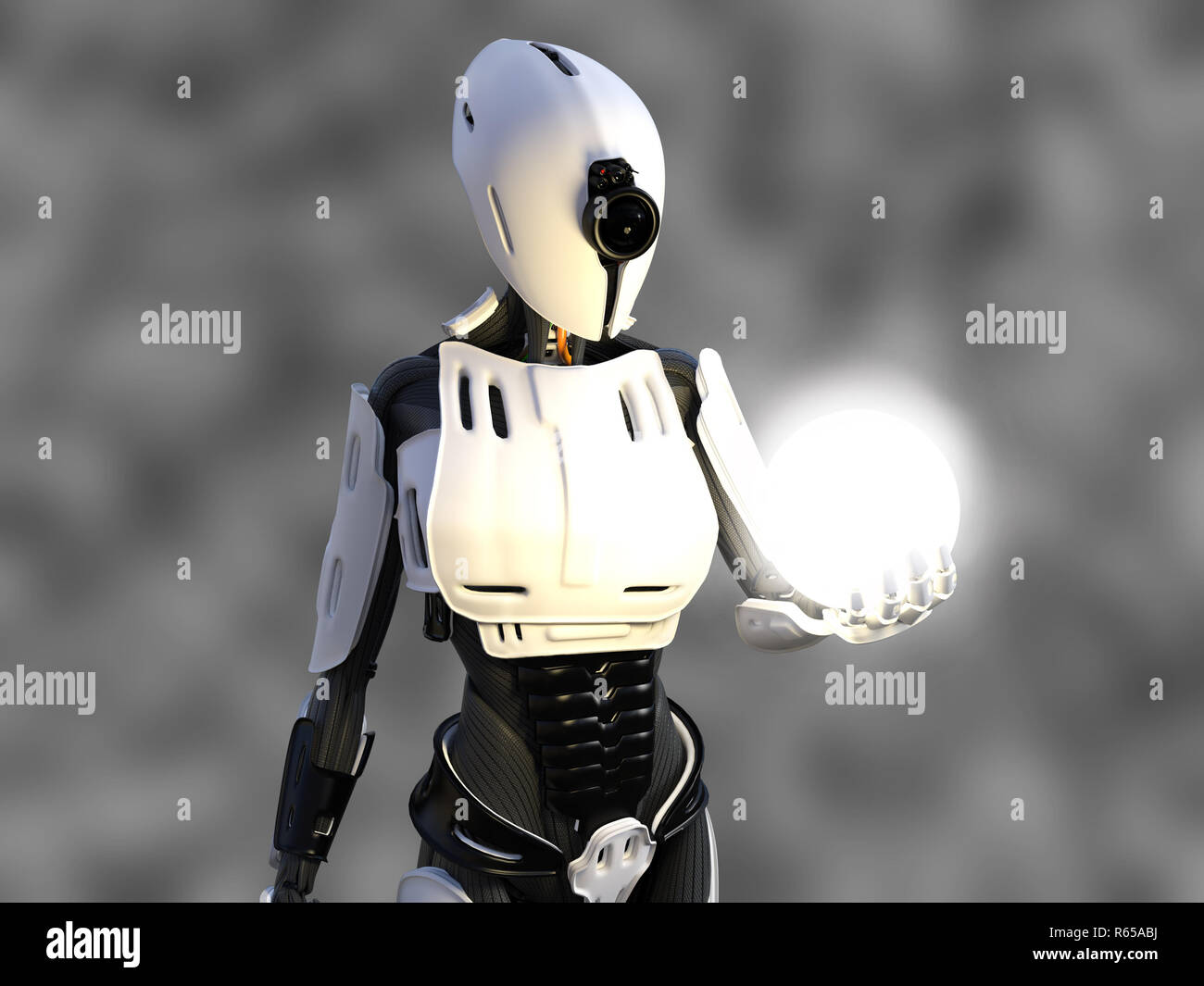 Robot holding earth globe 3d hi-res stock photography and images - Alamy
