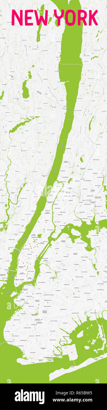 Map Of New York Vector High Resolution Stock Photography and Images - Alamy