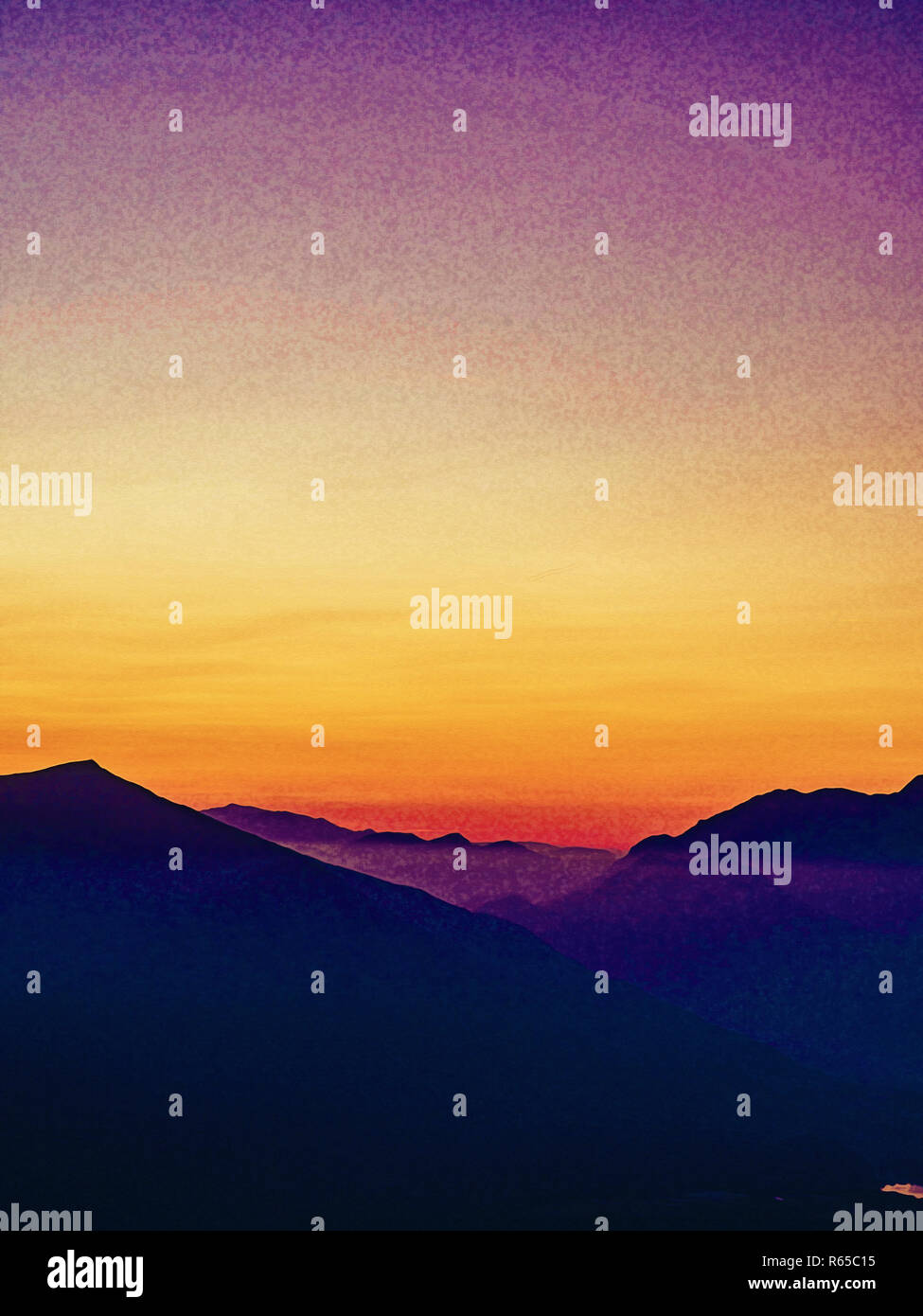 Beautiful mountain sunset hi-res stock photography and images - Alamy