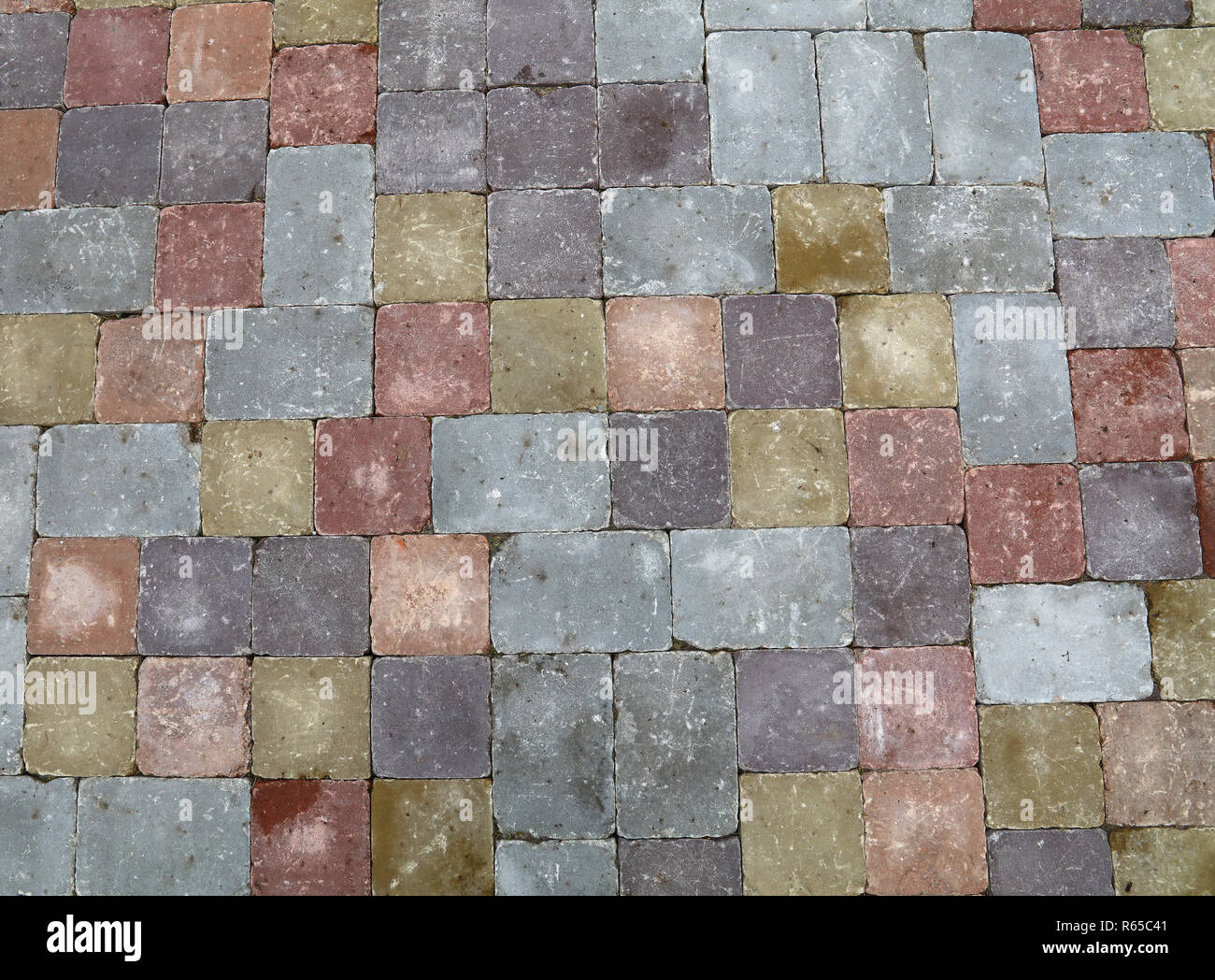Street road stone paving of multicolor bricks Stock Photo - Alamy