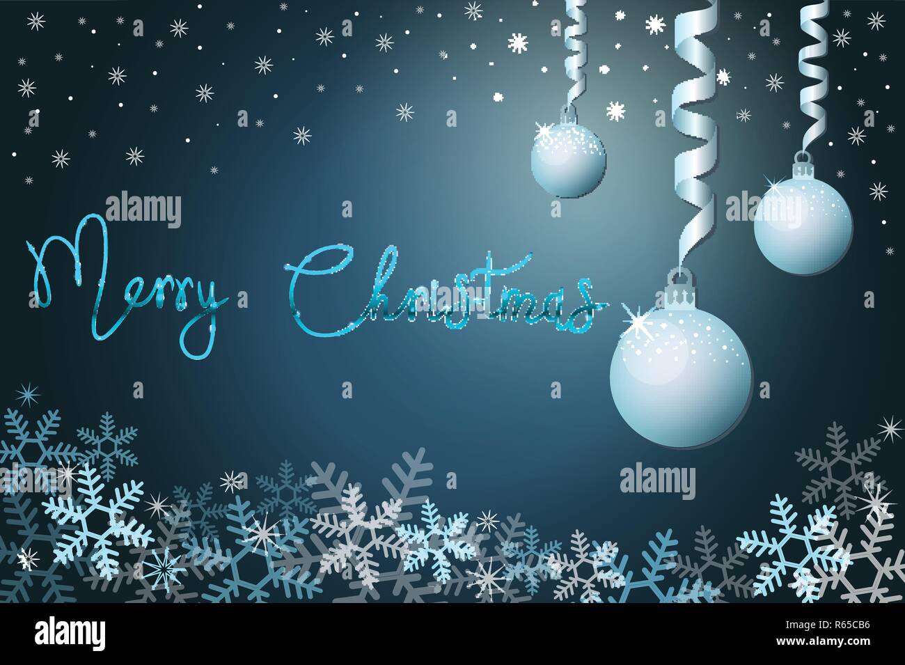 Winter landscape christmas decorations blue Stock Vector Images - Alamy