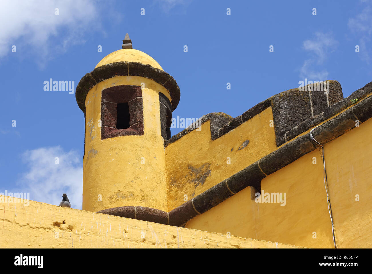 Small tower of the San Tiago Fortress in Funchal Stock Photo - Alamy