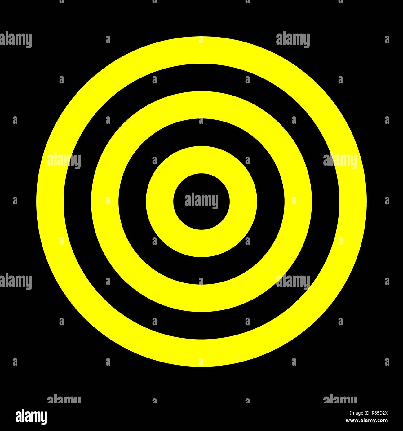 Target sign - yellow simple transparent, isolated - vector illustration ...