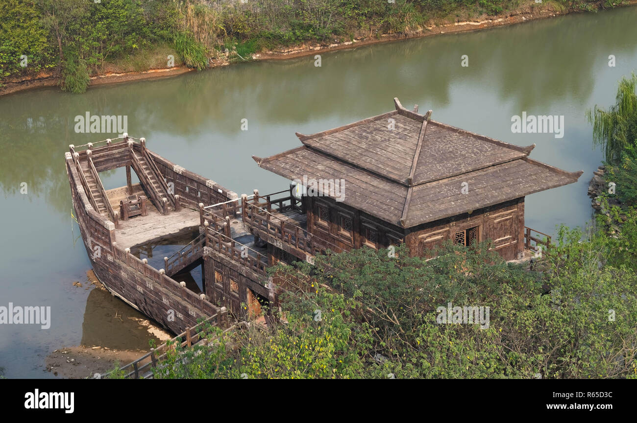 Chibi, Hubei/ CHINA - OCT 25, 2018:The ancient battle field of The red ...