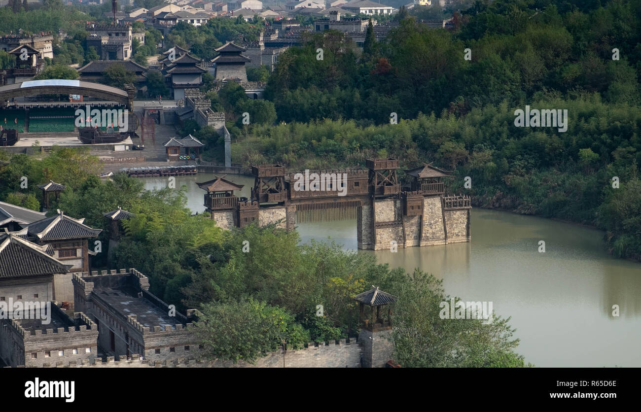 Chibi, Hubei/ CHINA - OCT 25, 2018:The ancient battle field of The red ...