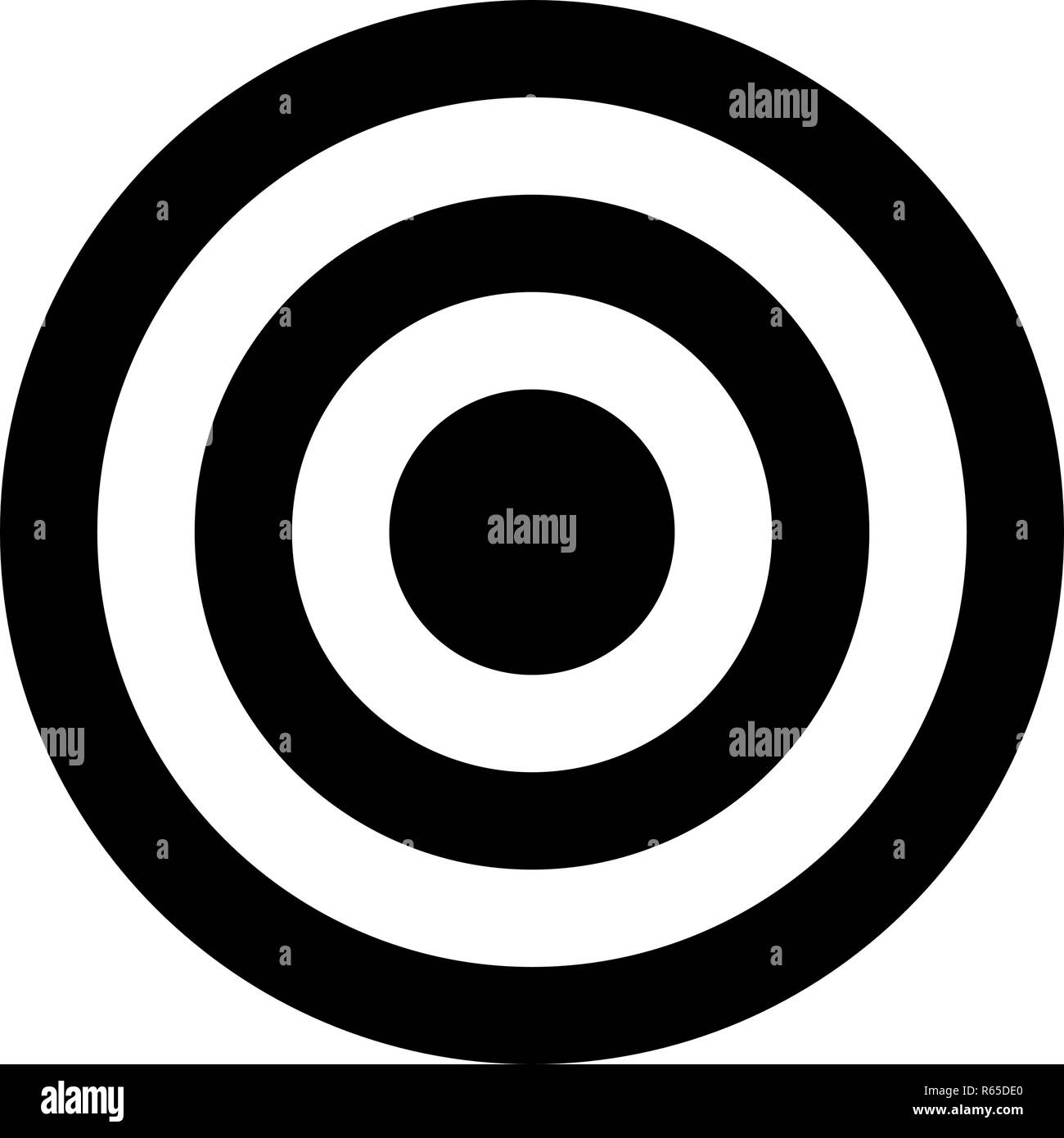 Target sign - black simple transparent, isolated - vector illustration ...