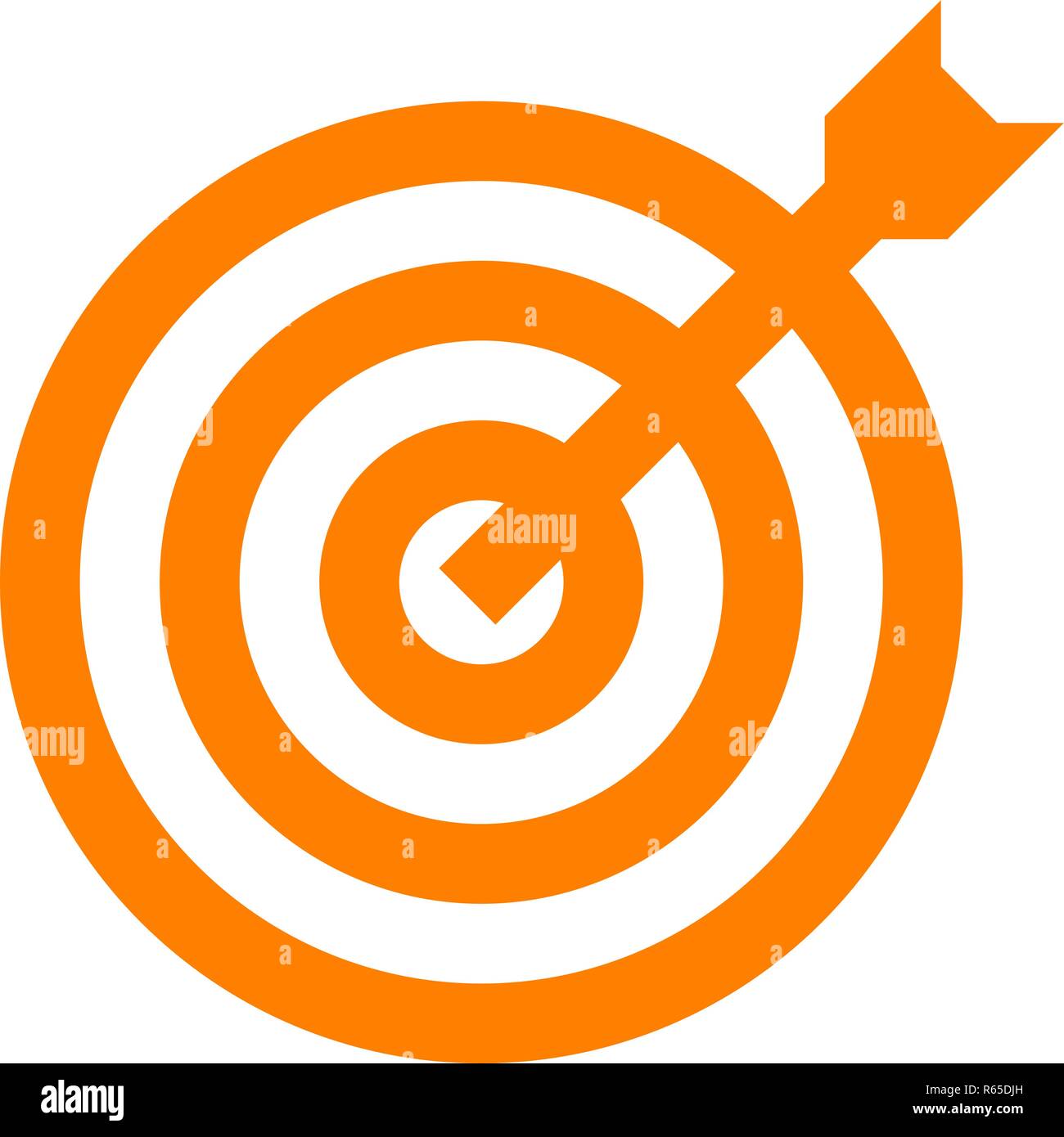 Target sign - orange transparent with dart, isolated - vector ...