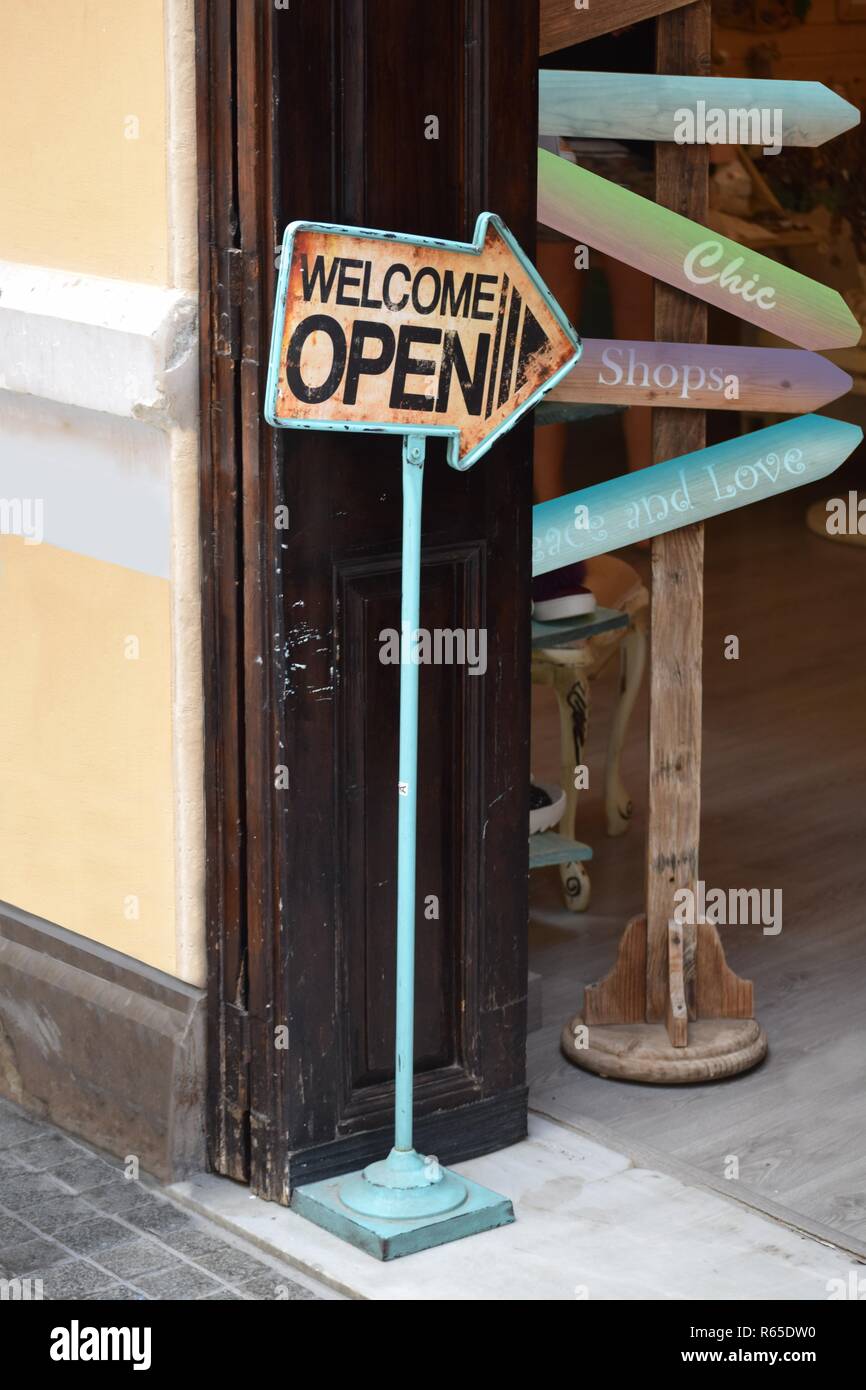 department store - we are open Stock Photo - Alamy