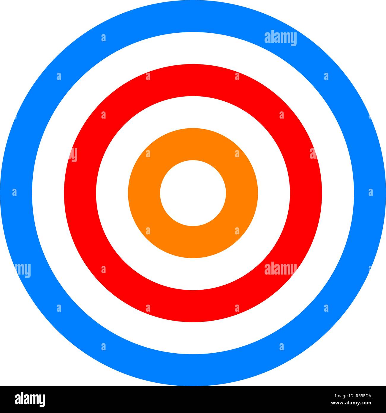 Target sign - colorful orange red blue simple transparent, isolated ...