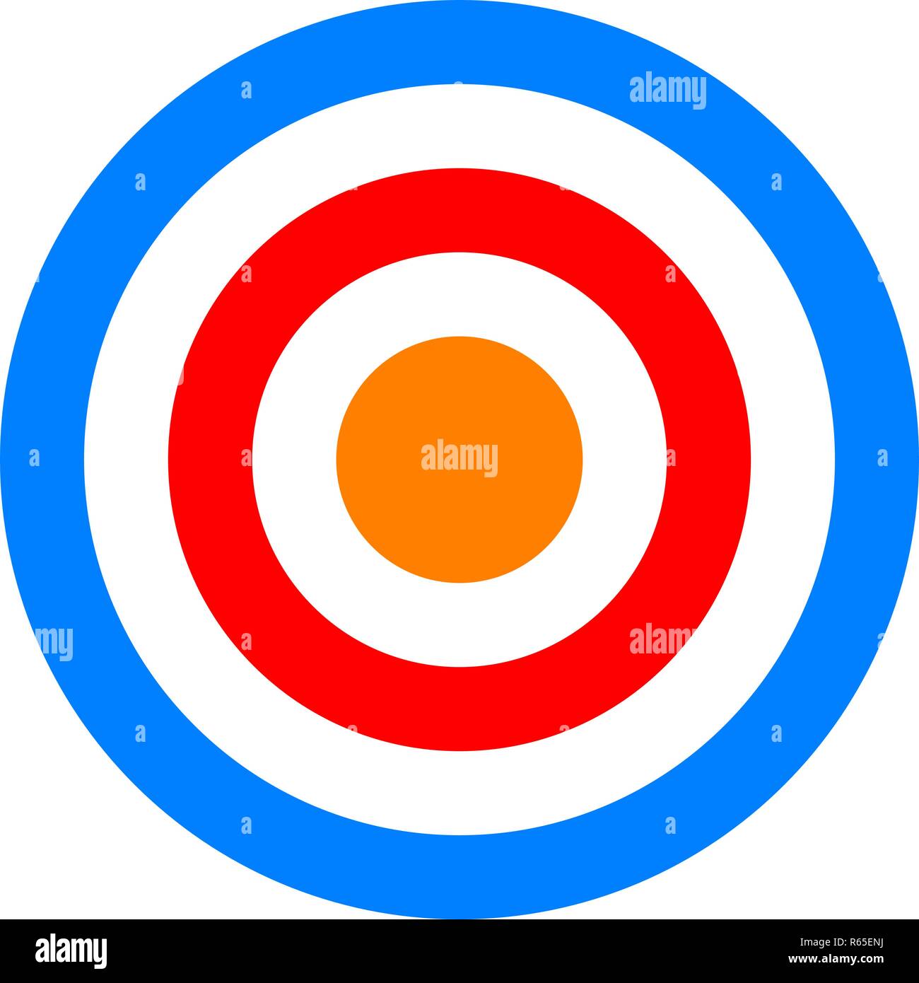 Target sign - colorful orange red blue simple transparent, isolated ...
