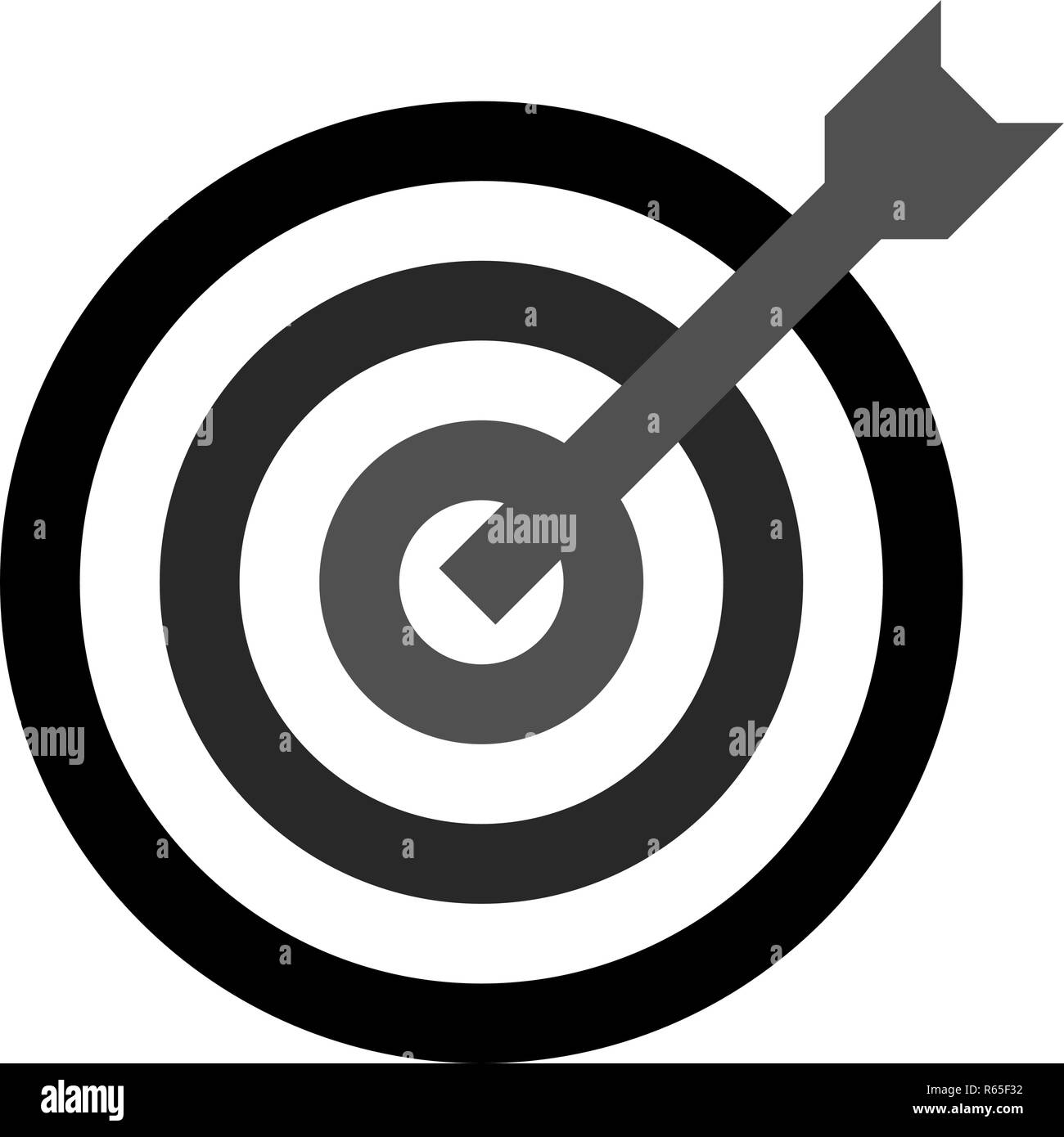 Target sign - black shades transparent with dart, isolated - vector ...