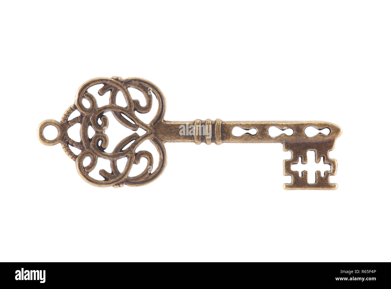 Antique key isolated on white background with clipping path Stock Photo ...