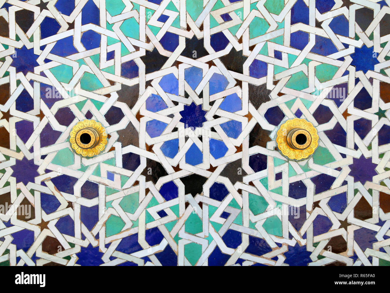 Morocco Marrakesh Typical old colorful Arabesque - Mauresque glazed ...