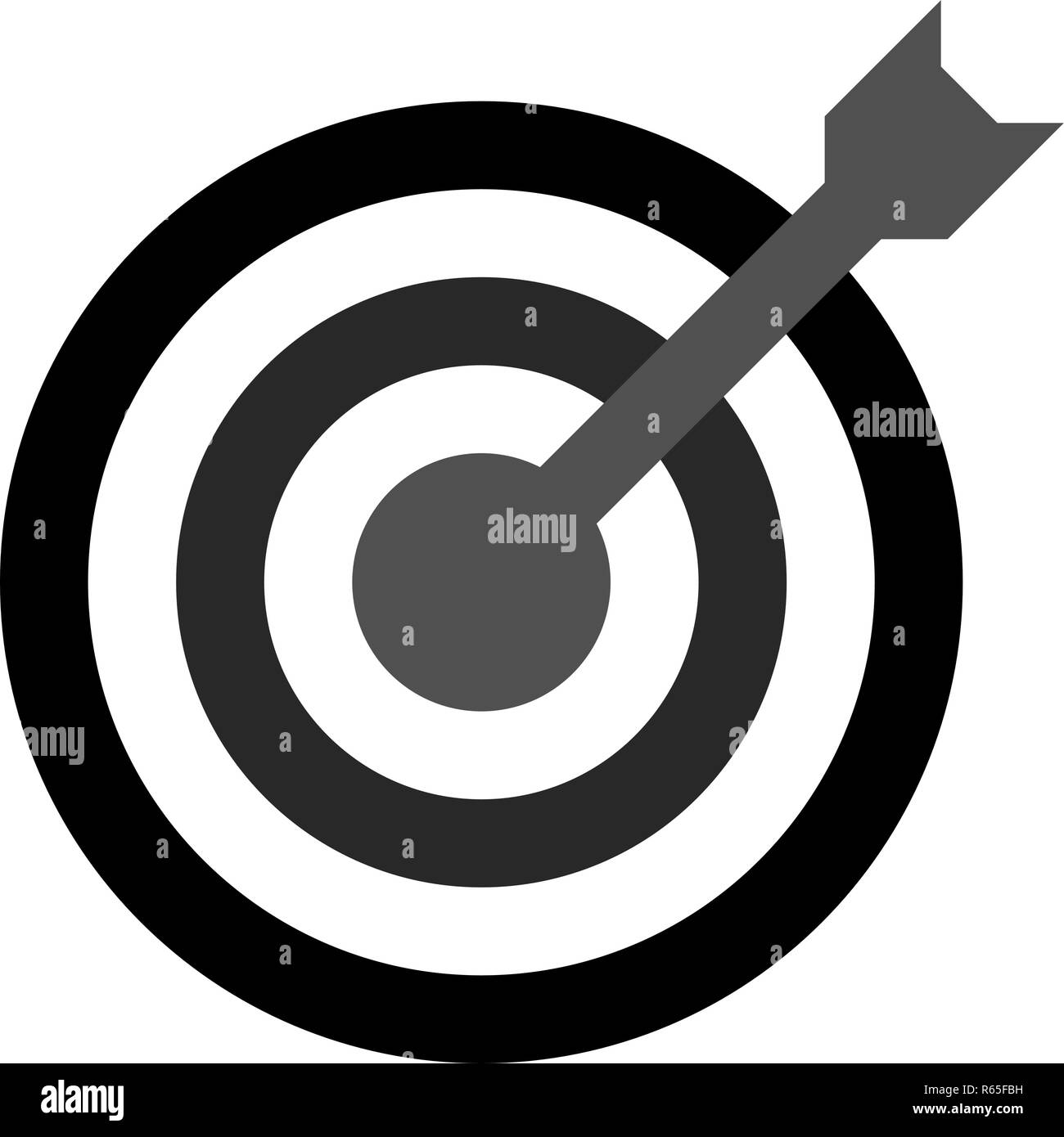 Target sign - black shades transparent with dart, isolated - vector ...