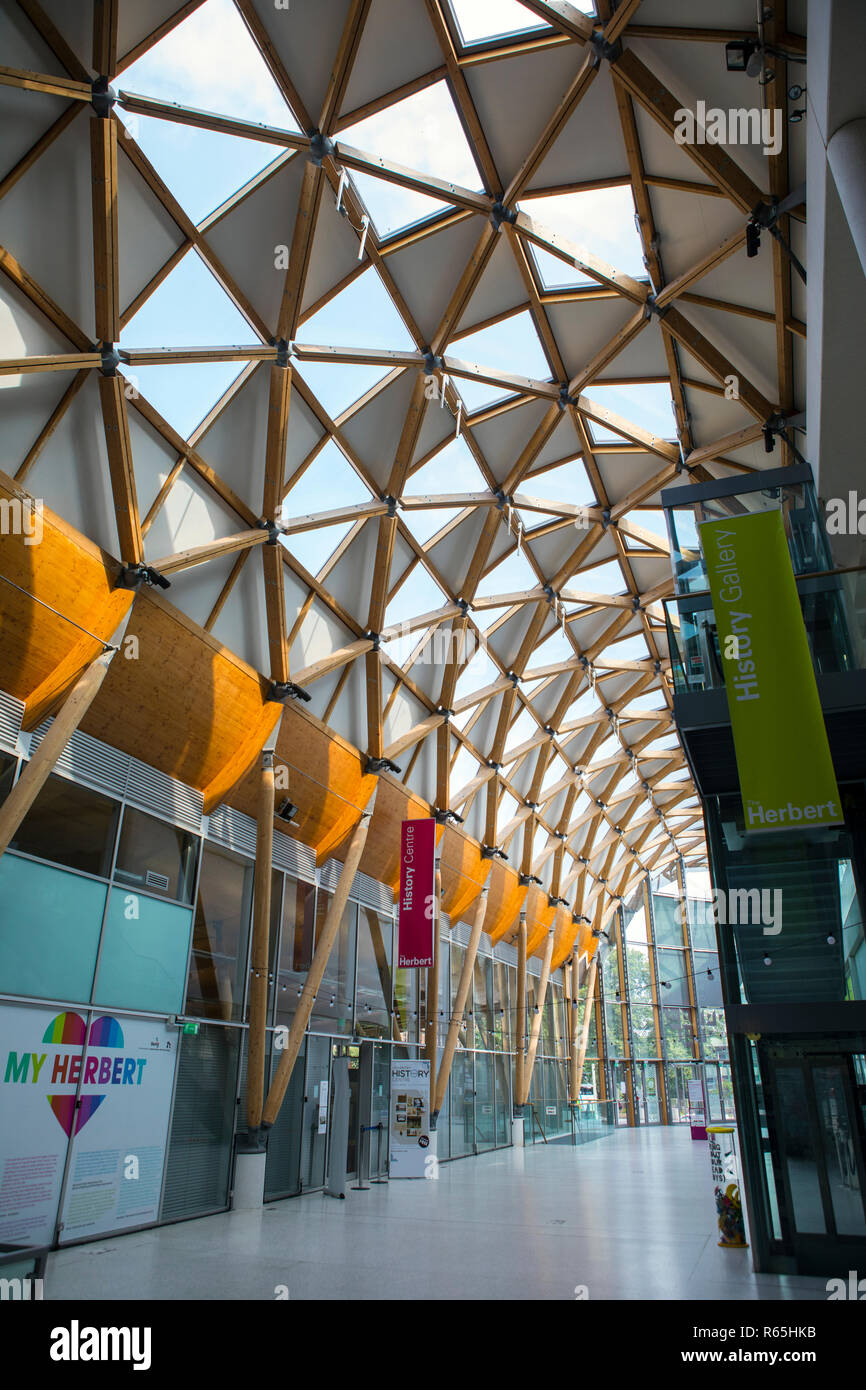 COVENTRY, UK - JULY 26TH 2018: The interior foyer of the Herbert Art ...