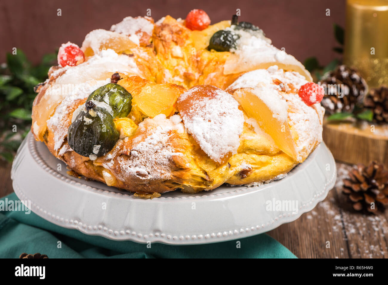 Bolo do Rei or King's Cake Stock Photo - Alamy