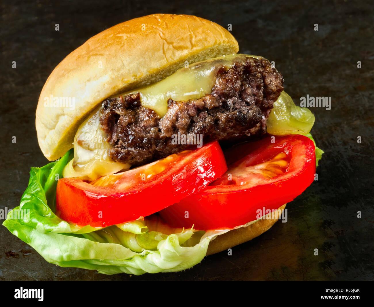 rustic american slider sandwich mini hamburger Stock Photo - Alamy