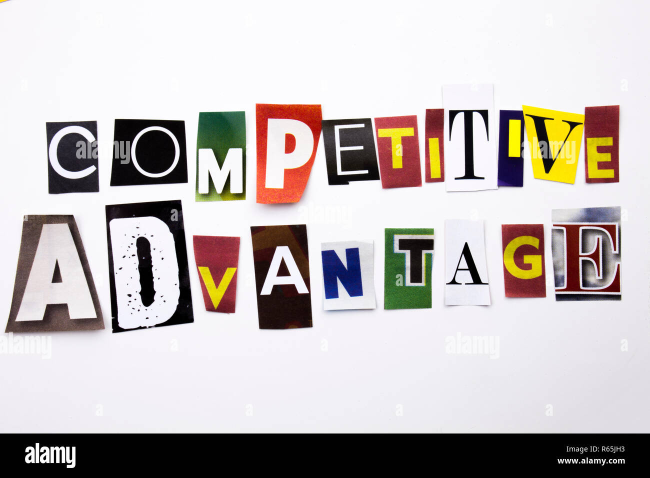 A word writing text showing concept of Competitive Advantage made of ...